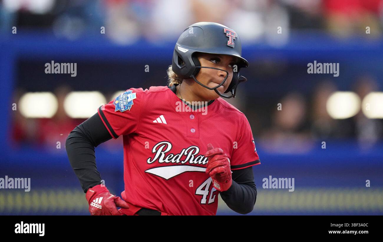 Texas Tech outfielder Mihyia Davis (42) during an NCAA softball Women's ...