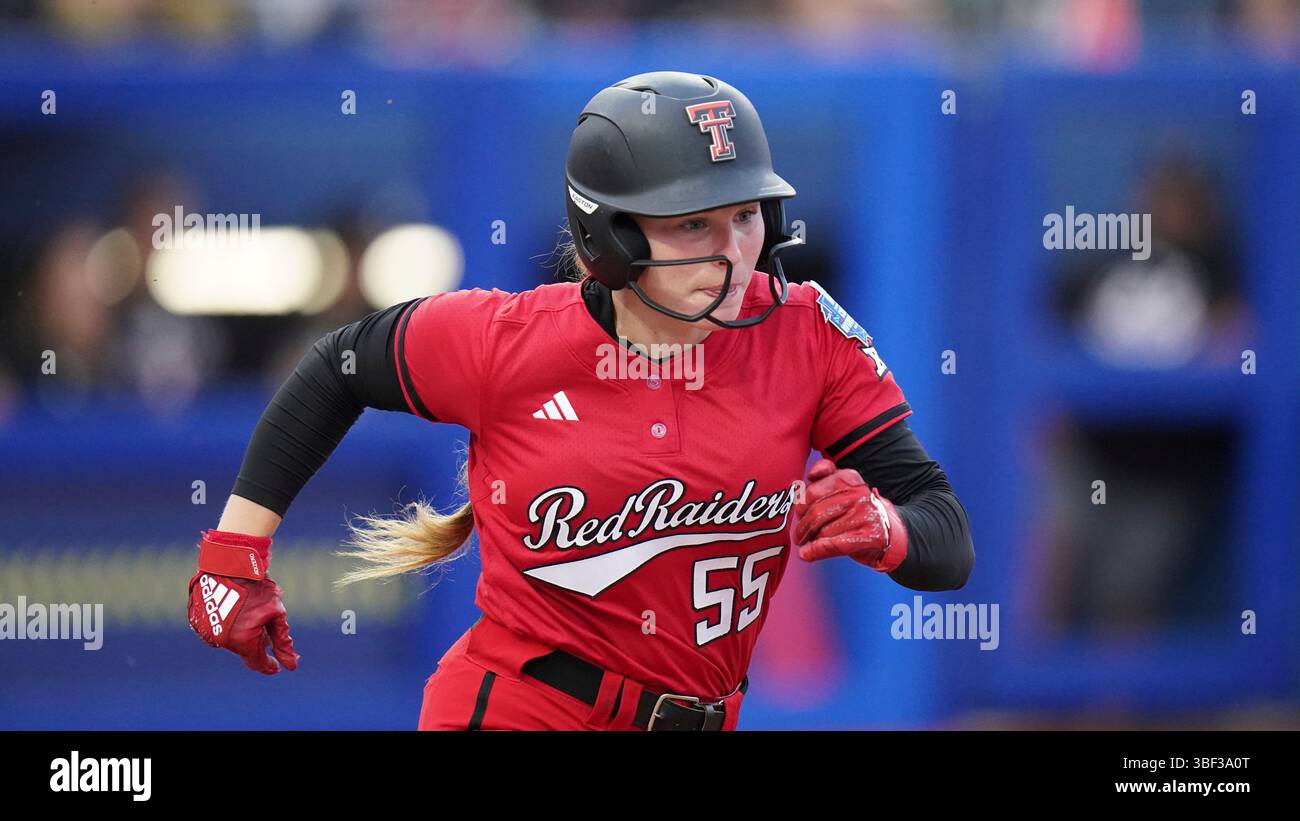 Texas Tech utility Bailey Lindemuth (55) during an NCAA softball Women ...