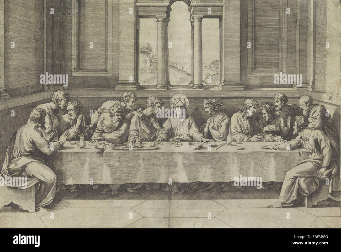Italy, Raphael, Italy, Raimondi, Marcantonio, Dente, Marco, Last Supper ...