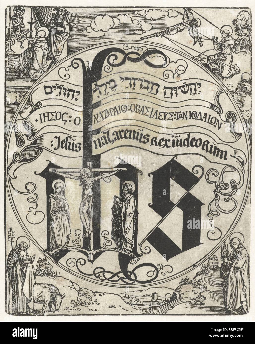 Nuremberg, Dürer, Albrecht, Monogram of Christ, verso left under ...