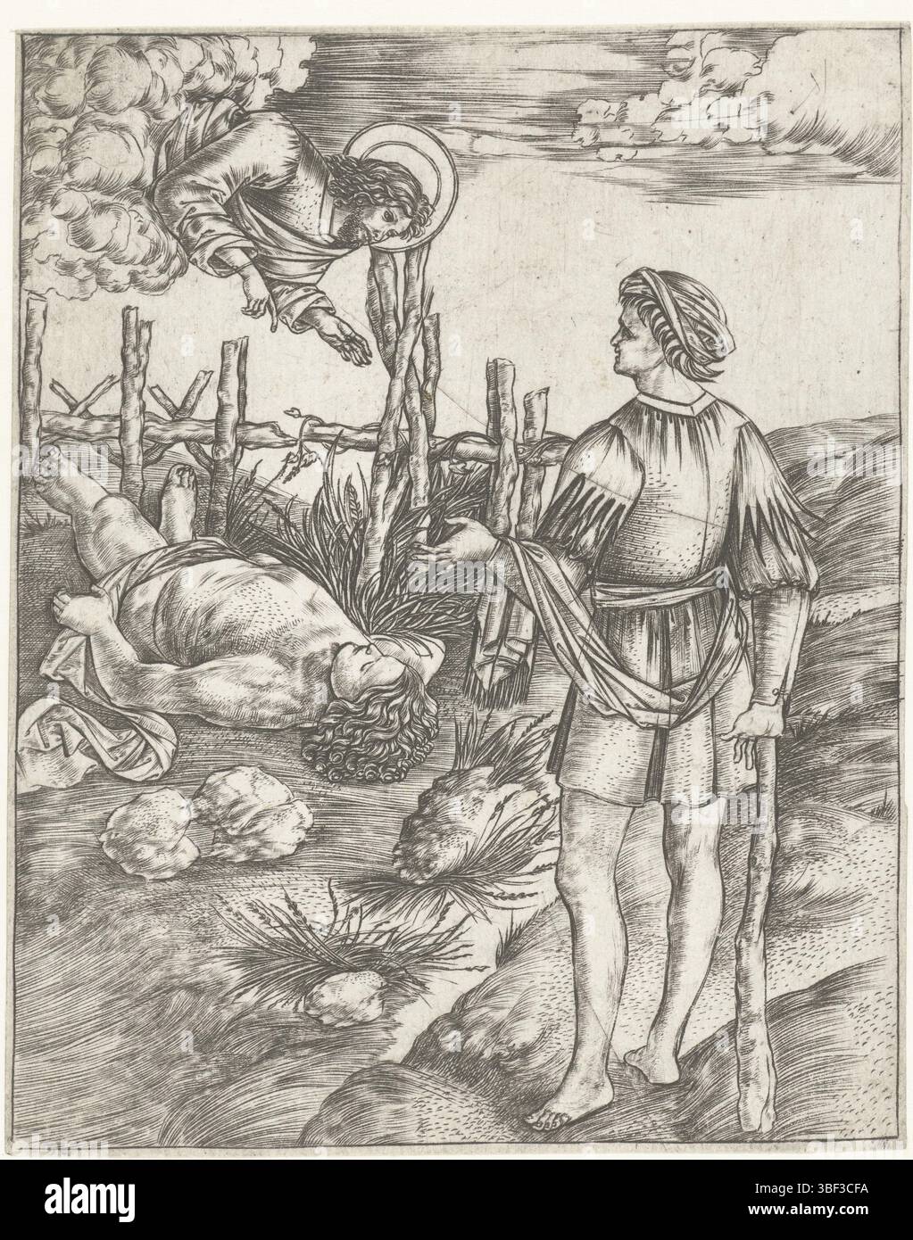 Robetta, Christoforo di Michele, Italy, Robetta, God speaks to Kain who ...