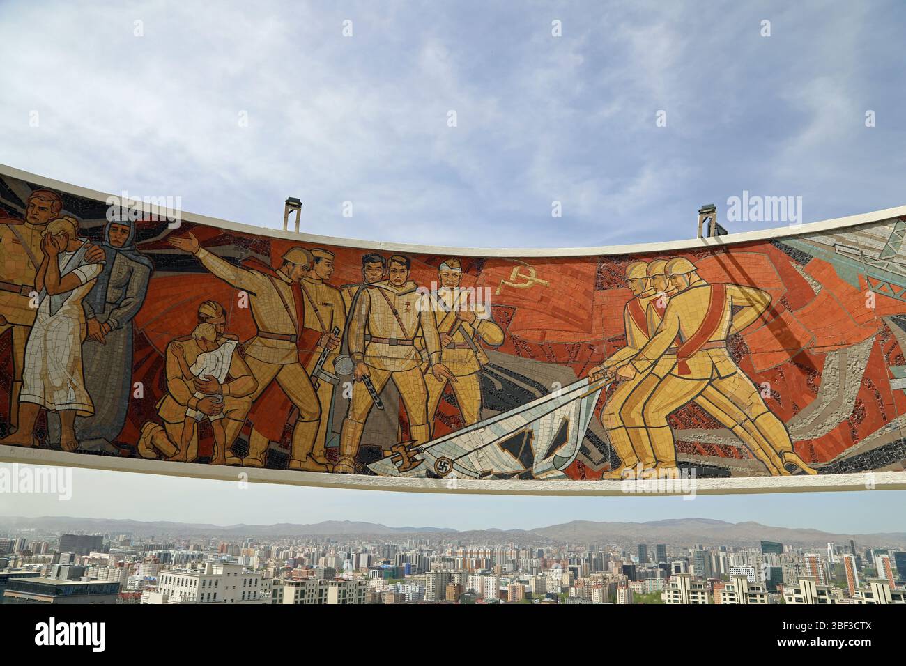 Detail of the Zaisan Memorial at Ulaanbaatar in Mongolia Stock Photo ...