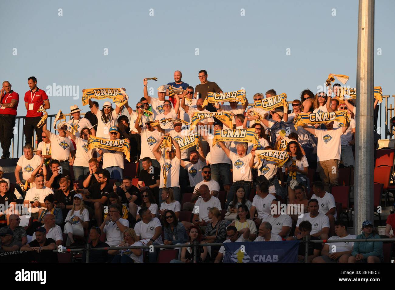 Malta, Malta. 30th May, 2025. The Zodiac CNAB supporters waving their ...