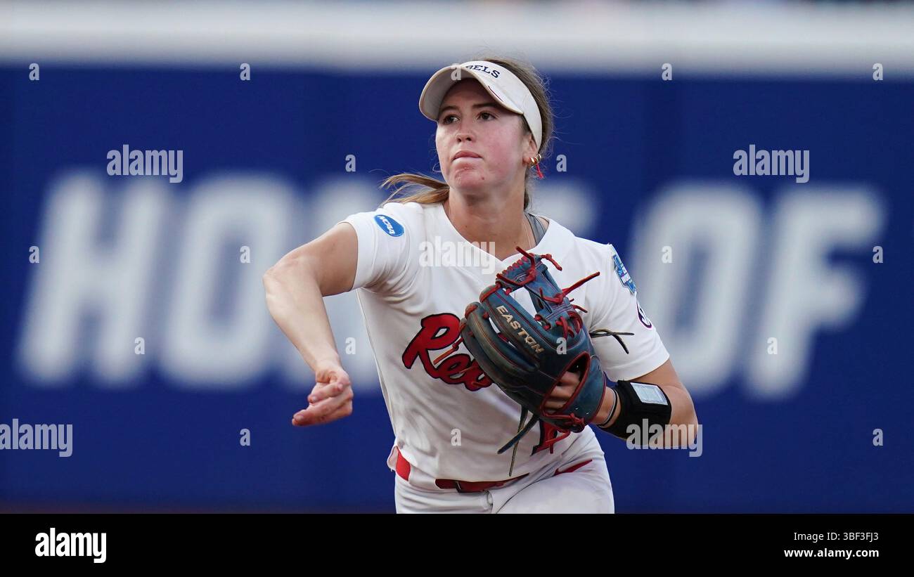 Ole Miss infielder Mackenzie Pickens (1) during an NCAA softball Women ...