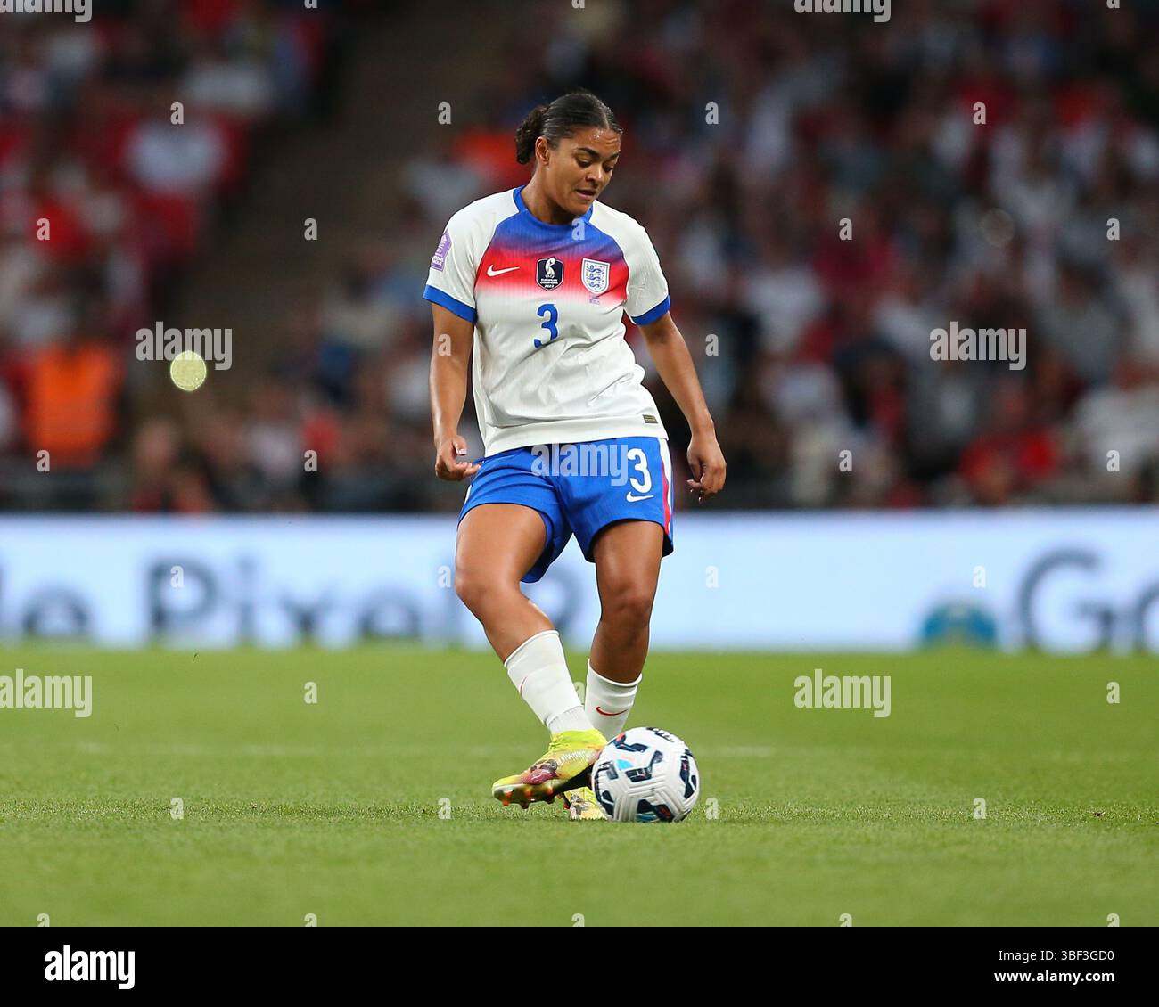London, England, May 30 2025: Jess Carter (3 England) on the ball ...