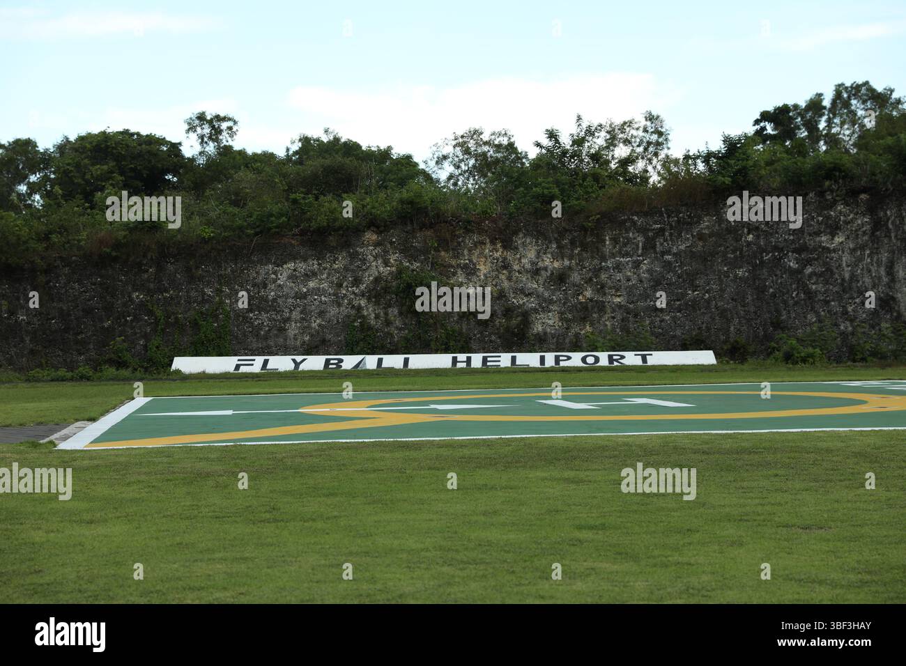 Indonesia, Bali - May 13, 2025: Empty helipad at heliport Stock Photo ...