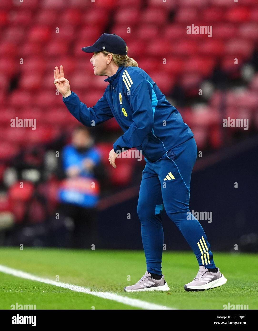 Scotland manager Melissa Andreatta on the touchline during the UEFA ...