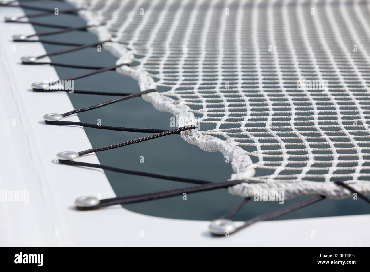 Yacht Safety Net Close Up. Horizontal shot Stock Photo - Alamy