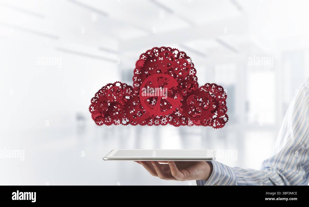 Mechanisms as symbol of wireless connection and interaction presented ...