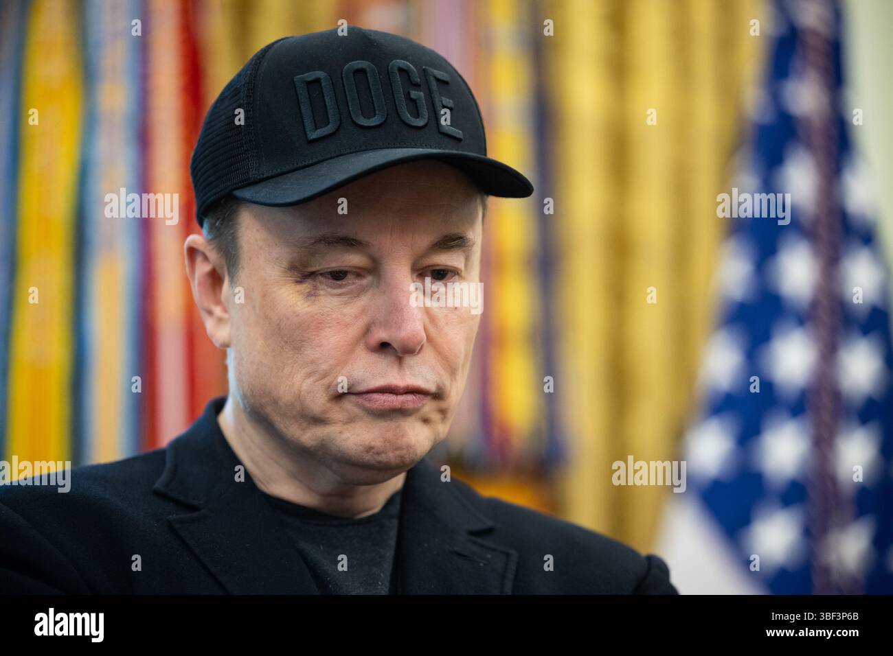 Washington, United States. 30th May, 2025. Elon Musk takes part in a ...