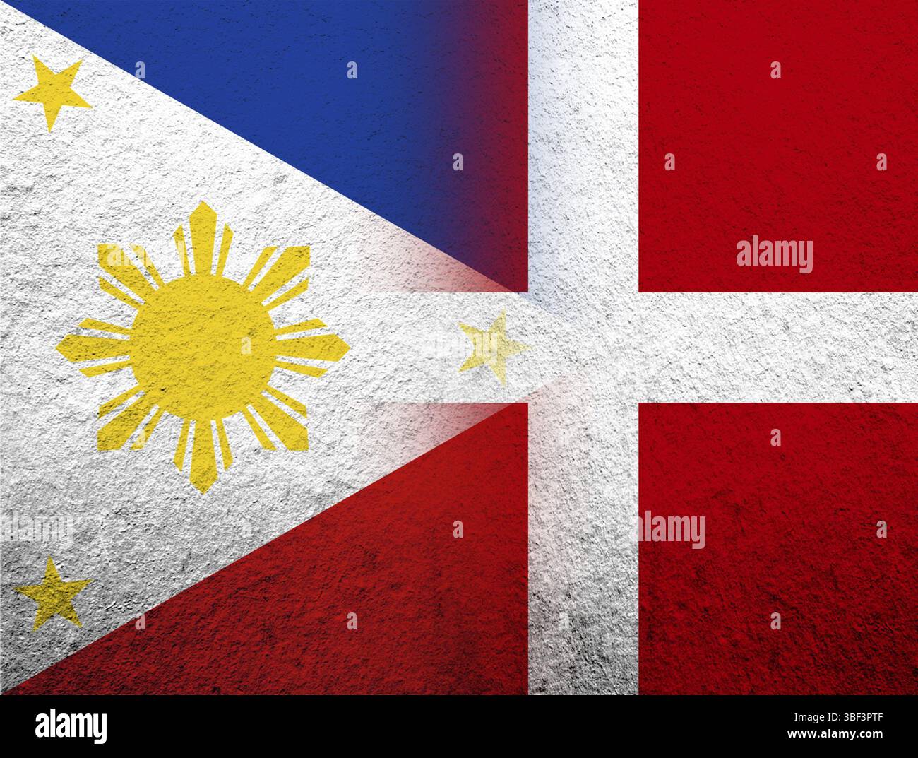 The Kingdom of Denmark National flag with The Republic of the ...