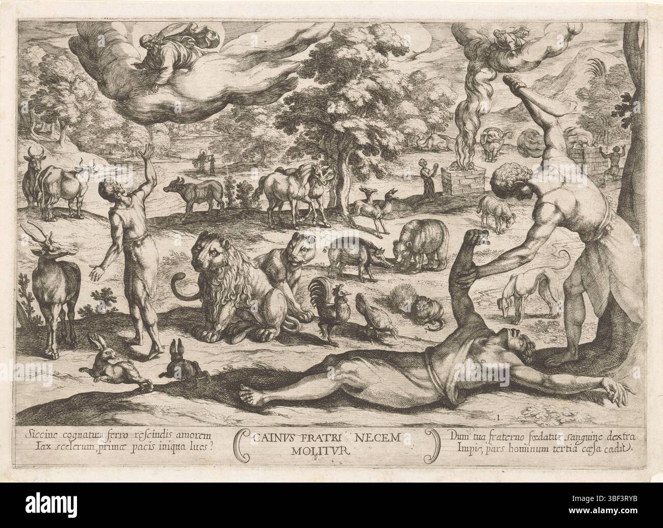 Italy, Tempesta, Antonio, Old Testament battle scenes, Cainus fratri ...