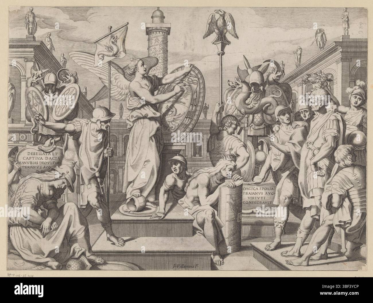 Italy, Villamena, Francesco, Victory creates the coat of arms of ...