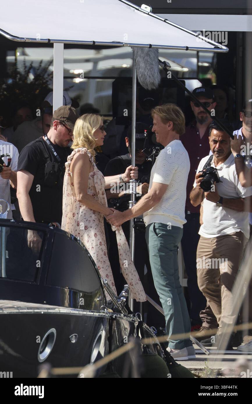 Naples, Italy. 30th May, 2025. Actors Katherine Kelly Lang (L) and Jack ...