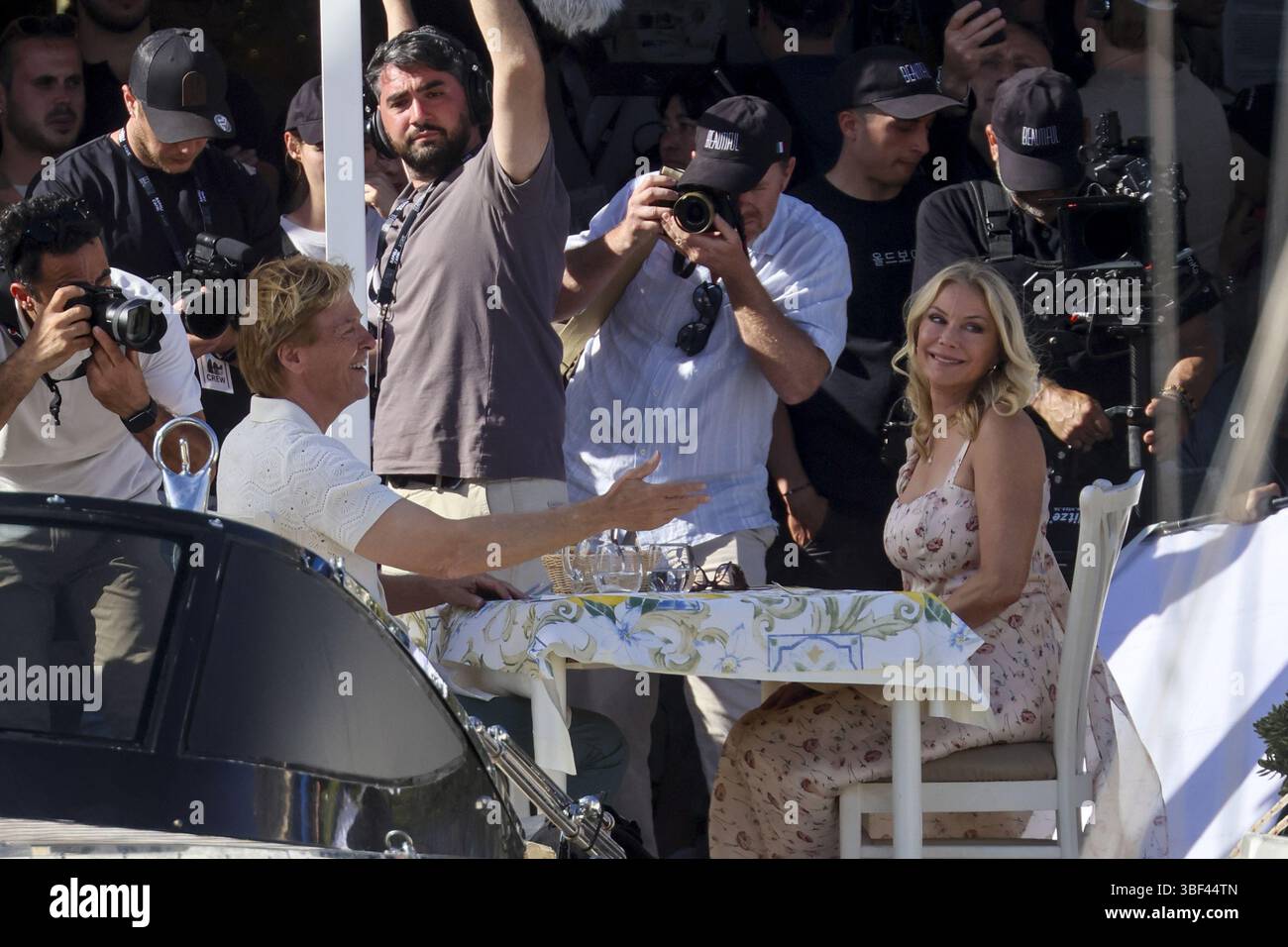 Naples, Italy. 30th May, 2025. Actors Katherine Kelly Lang (R) and Jack ...