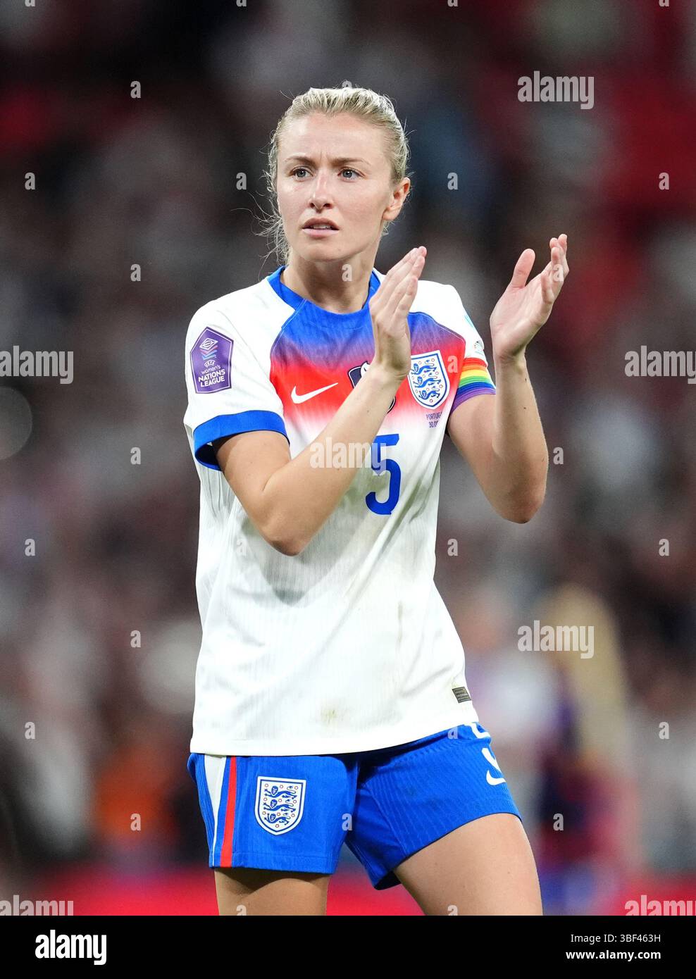 England's Leah Williamson and team-mates celebrate the win after the ...