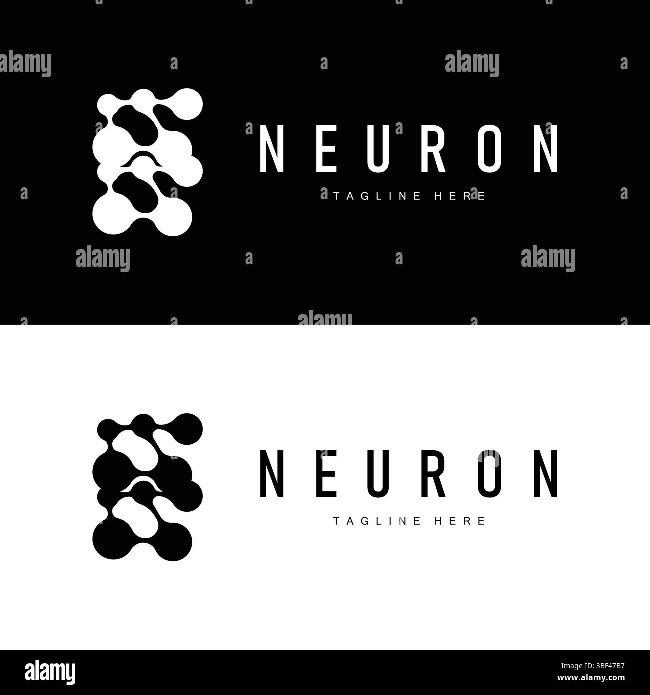 Neuron Logo Design Health Illustration DNA Molecule Nerve Cell Abstract ...