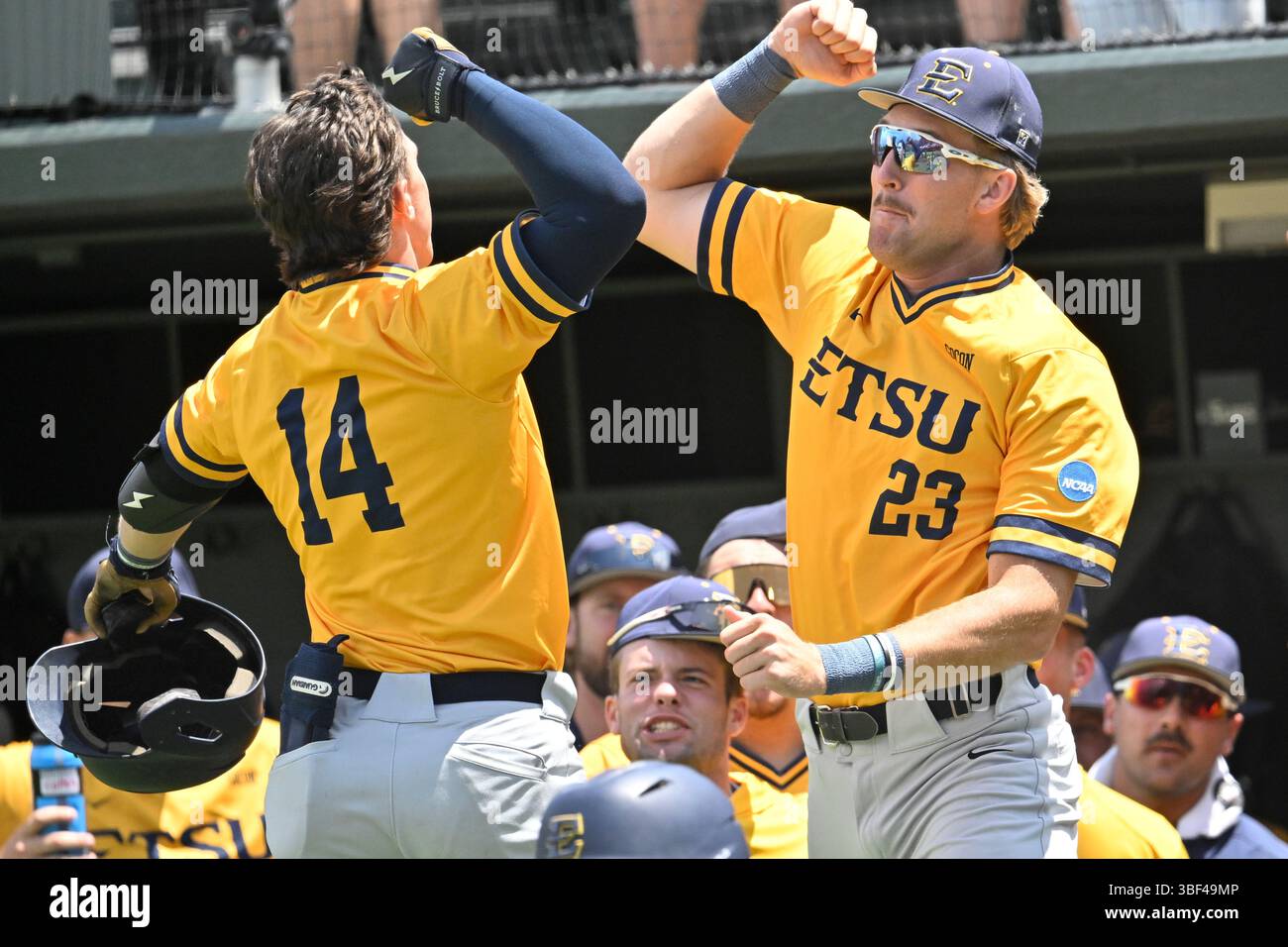 during an NCAA regional baseball game on Friday, May 30, 2025, in ...