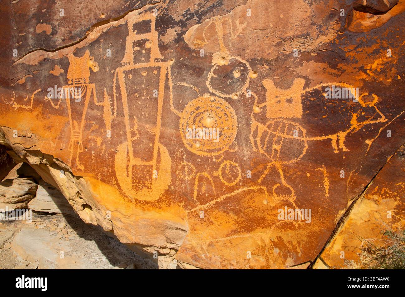 McKee Spring Petroglyphs, Dinosaur National Monument, Utah Stock Photo ...