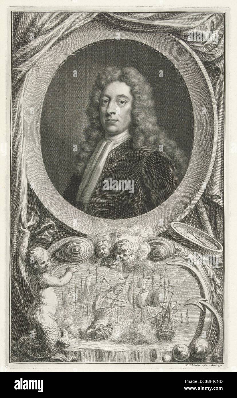 Kneller, Gottfried, Amsterdam, Houbraken, Jacob, Portrait of George ...