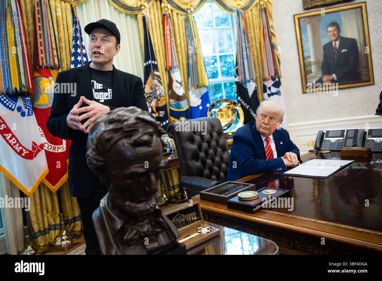 Washington, United States. 30th May, 2025. Elon Musk and President ...