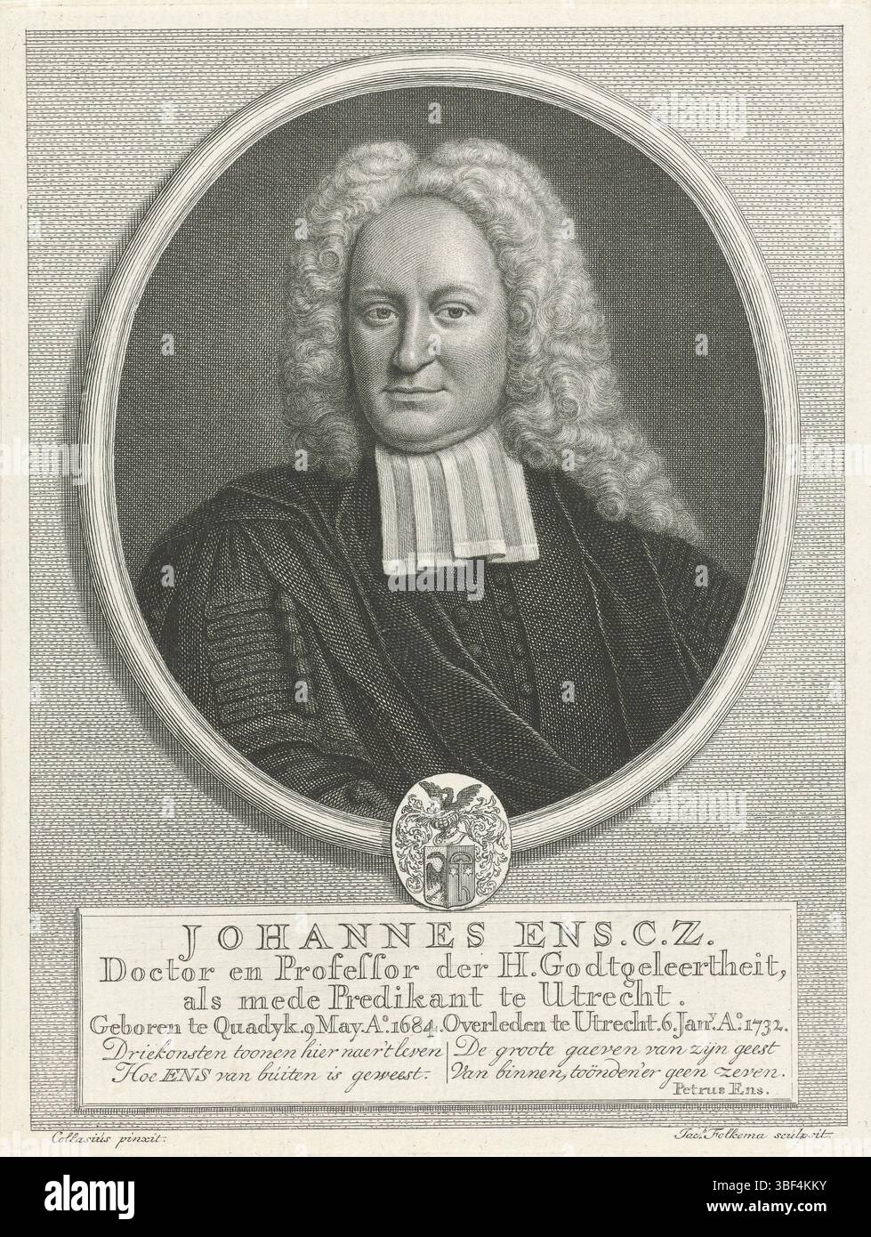 Ens, Petrus, Collasius, Johan George, Folkema, Jacob, Portrait of ...