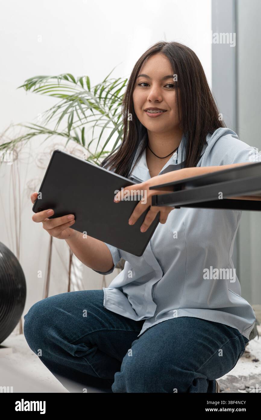 Educator smiling teaching online hi-res stock photography and images ...