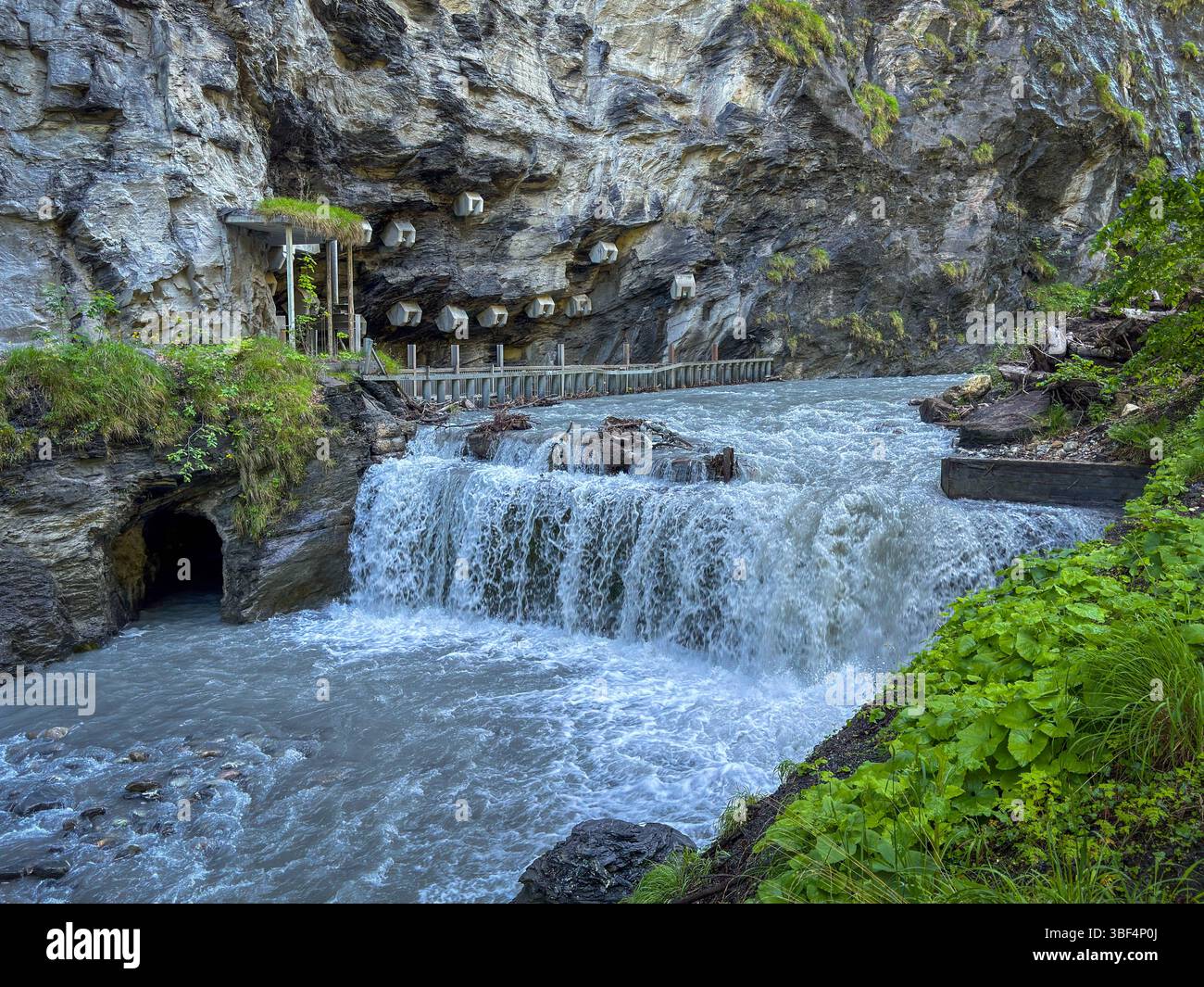 Tamina-Schlucht, Bad Ragaz, Schweiz, Europa: Eindrucksvolle Felswände ...