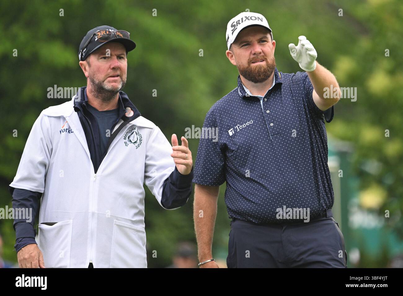 Dublin, Ohio, USA. 30th May, 2025. Shane Lowry (IRL) and his caddie ...