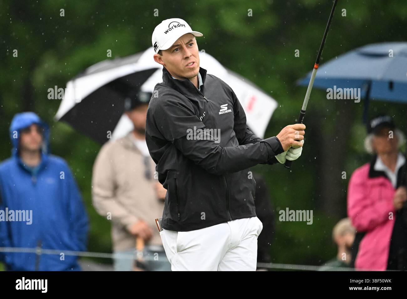 Dublin, Ohio, USA. 30th May, 2025. Matt Fitzpatrick (ENG) drives off ...