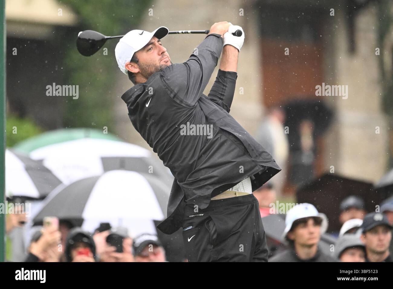 Dublin, Ohio, USA. 30th May, 2025. Scottie Scheffler (USA) drives on ...