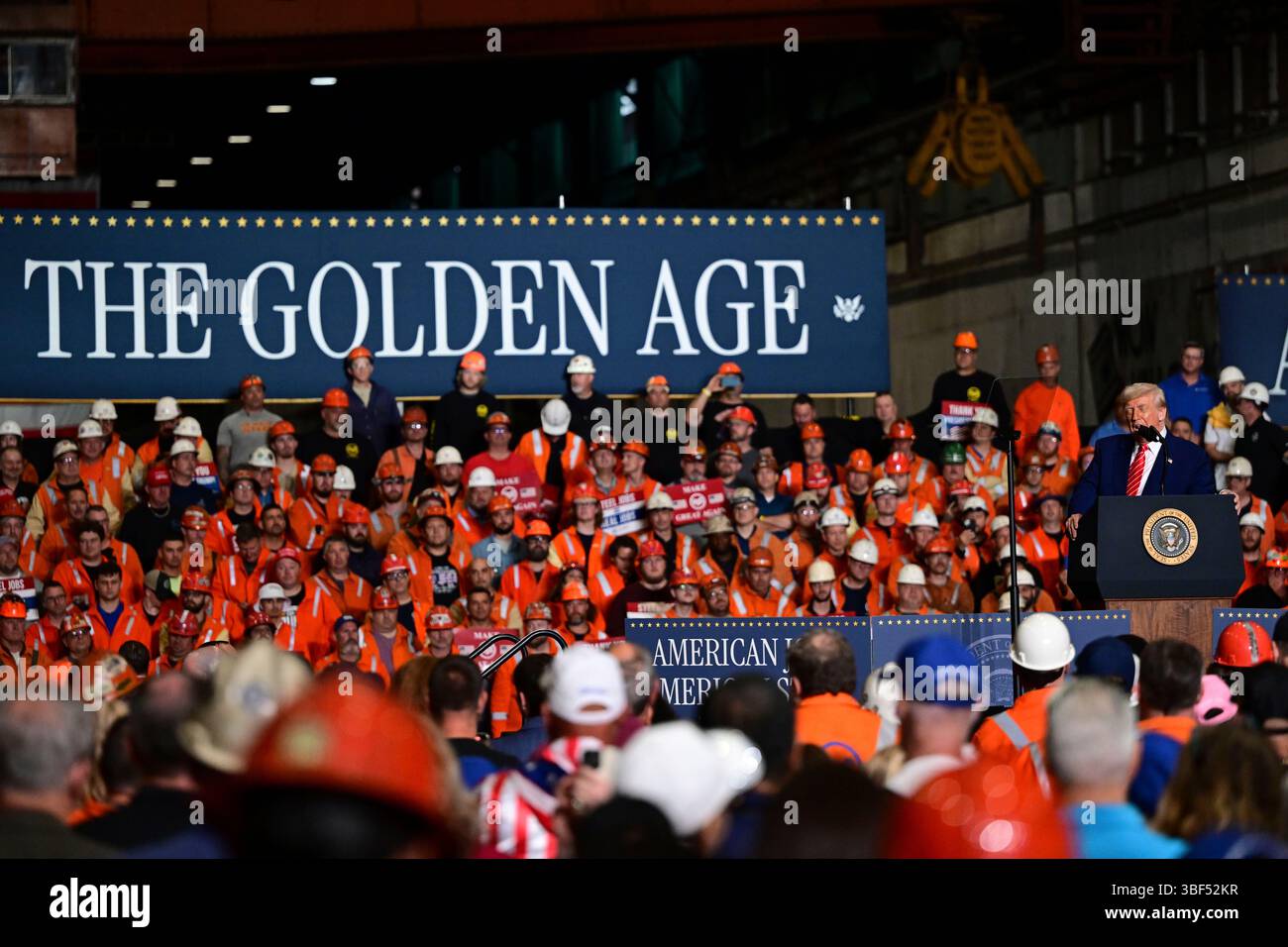 President Donald Trump speaks at the U.S. Steel Mon Valley Works-Irvin ...