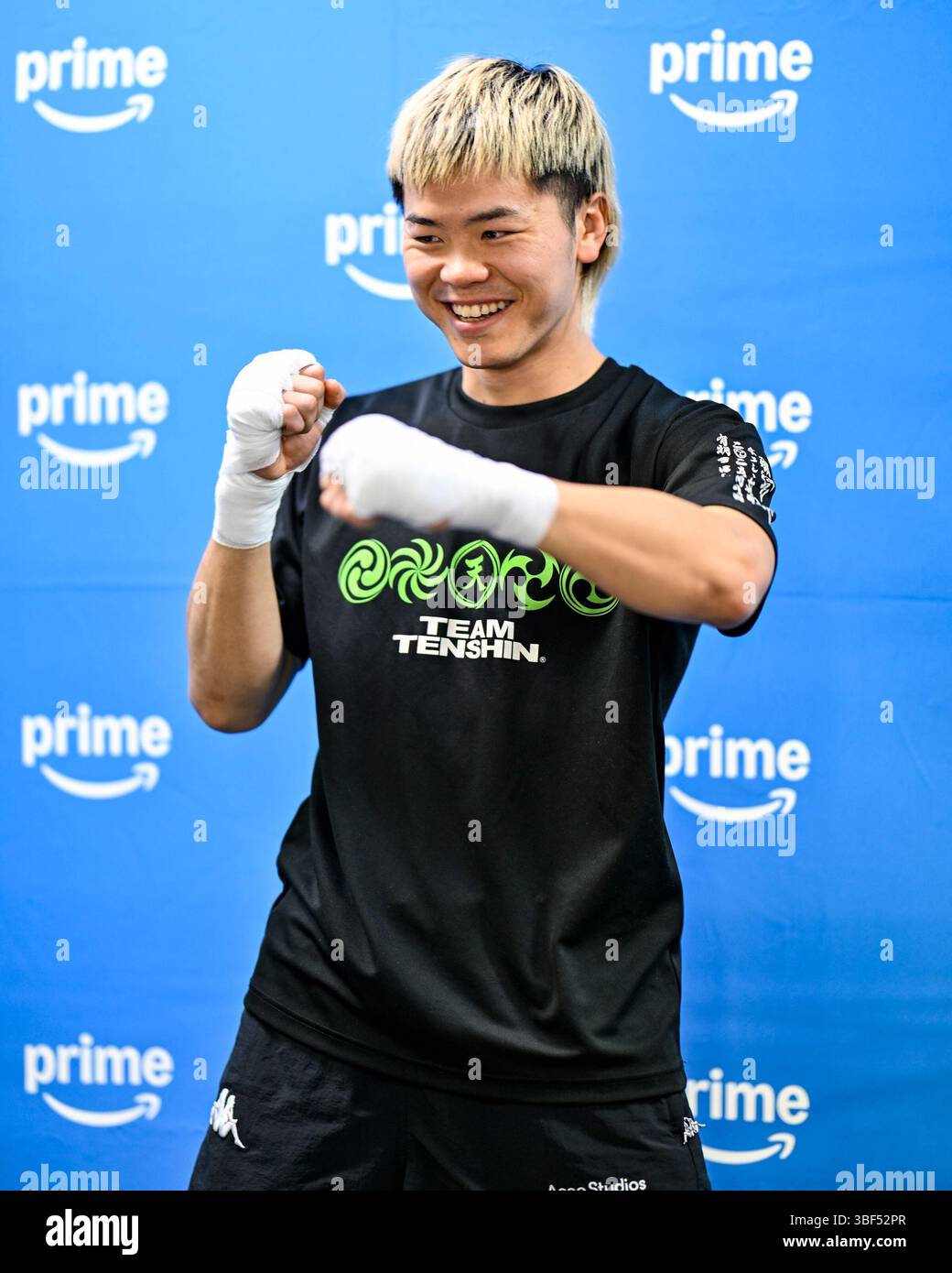 Tenshin Nasukawa of Japan during a public workout at Teiken Boxing Gym ...