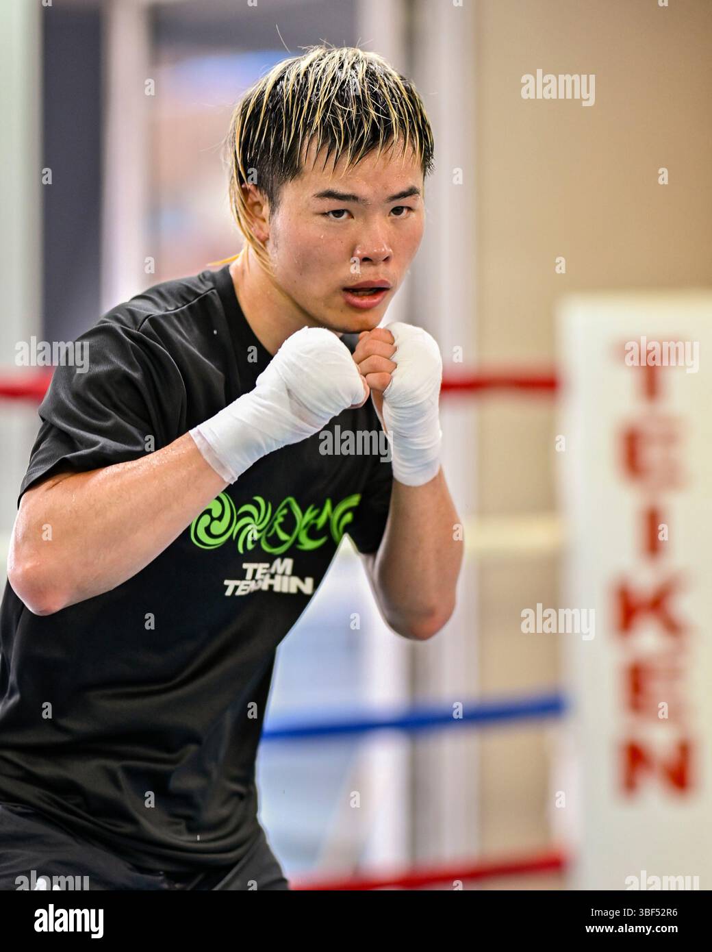 Tenshin Nasukawa of Japan during a public workout at Teiken Boxing Gym ...