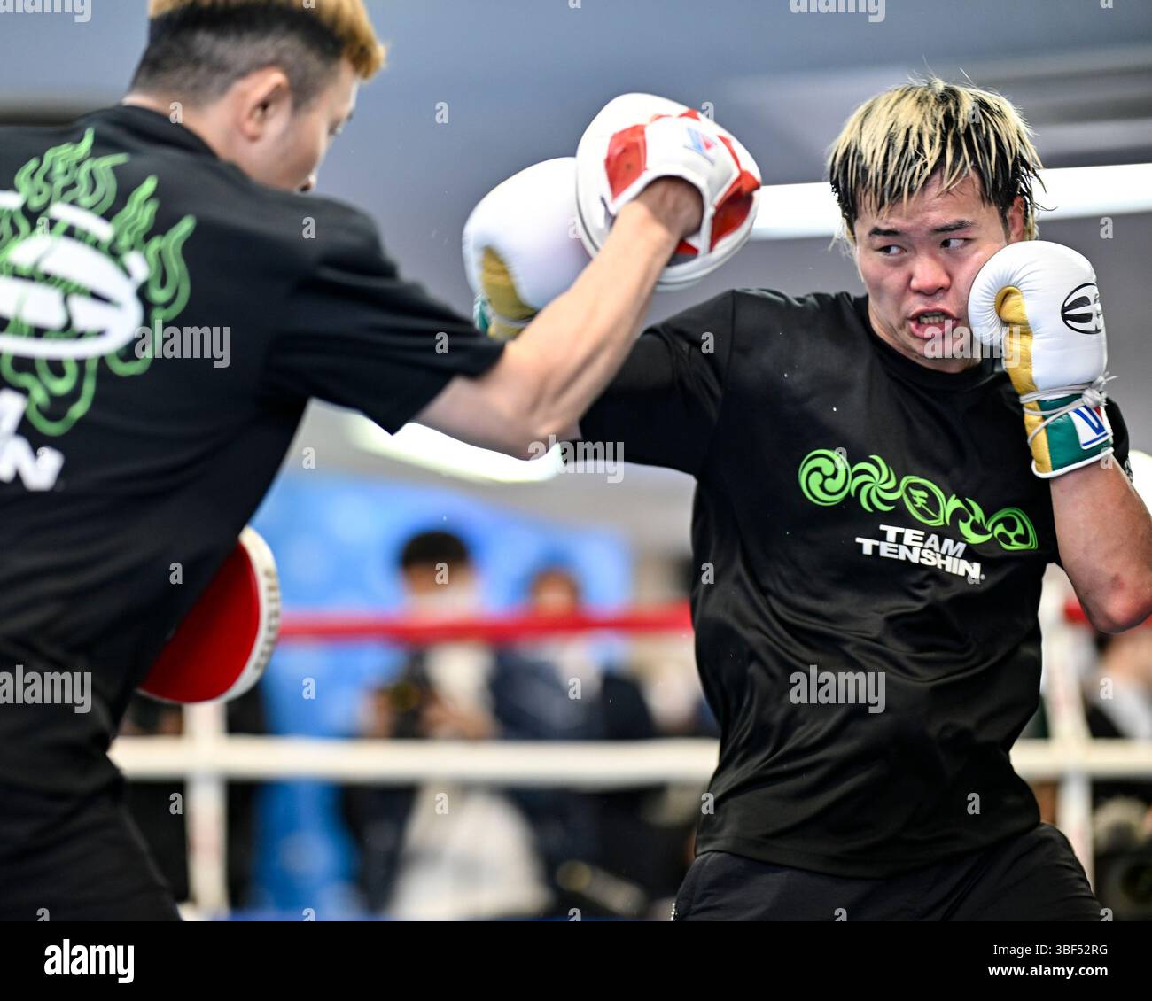 Tenshin Nasukawa of Japan during a public workout at Teiken Boxing Gym ...