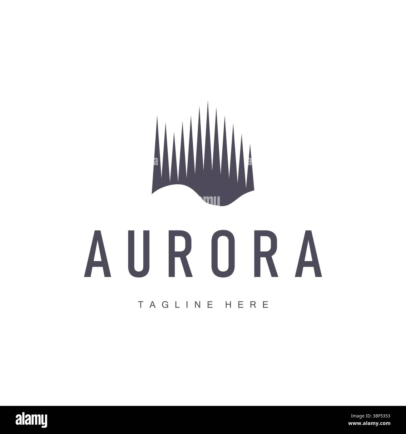 aurora logo view concept design simple minimalist illustration of ...