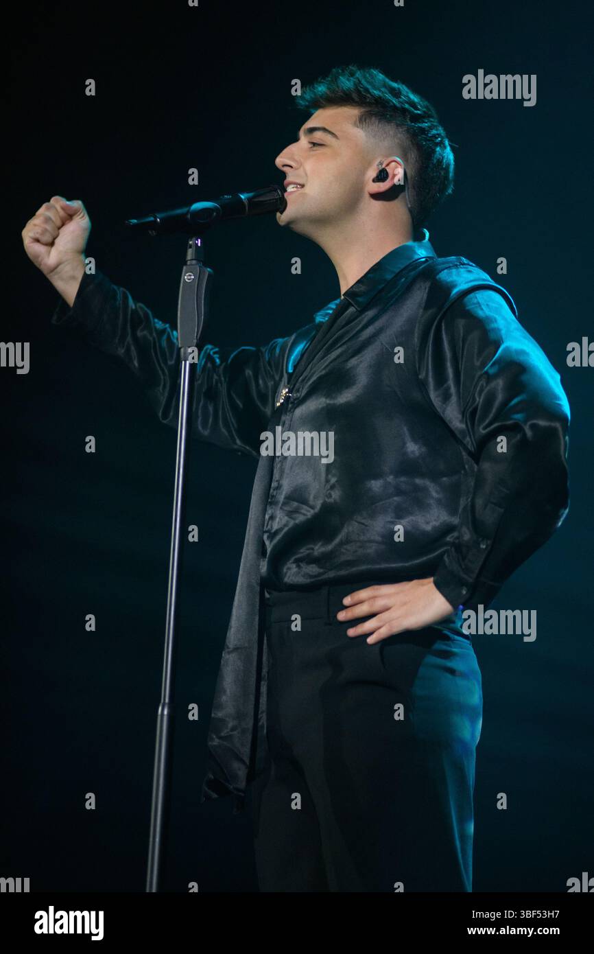 Madrid, Spain. 30th May, 2025. Spanish singer Juanjo Bona performs ...