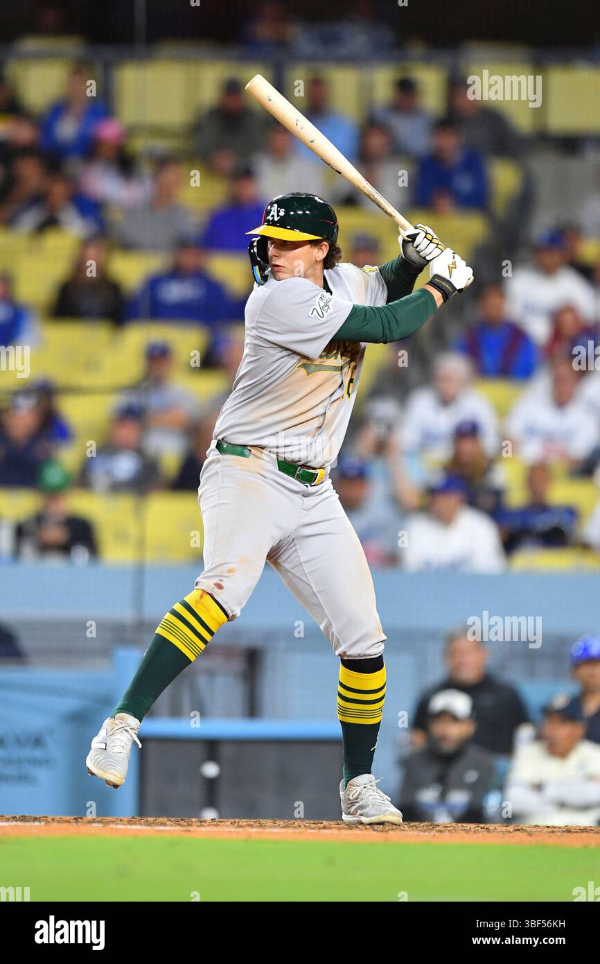 LOS ANGELES, CA - MAY 13: Athletics first baseman Nick Kurtz (16) at ...