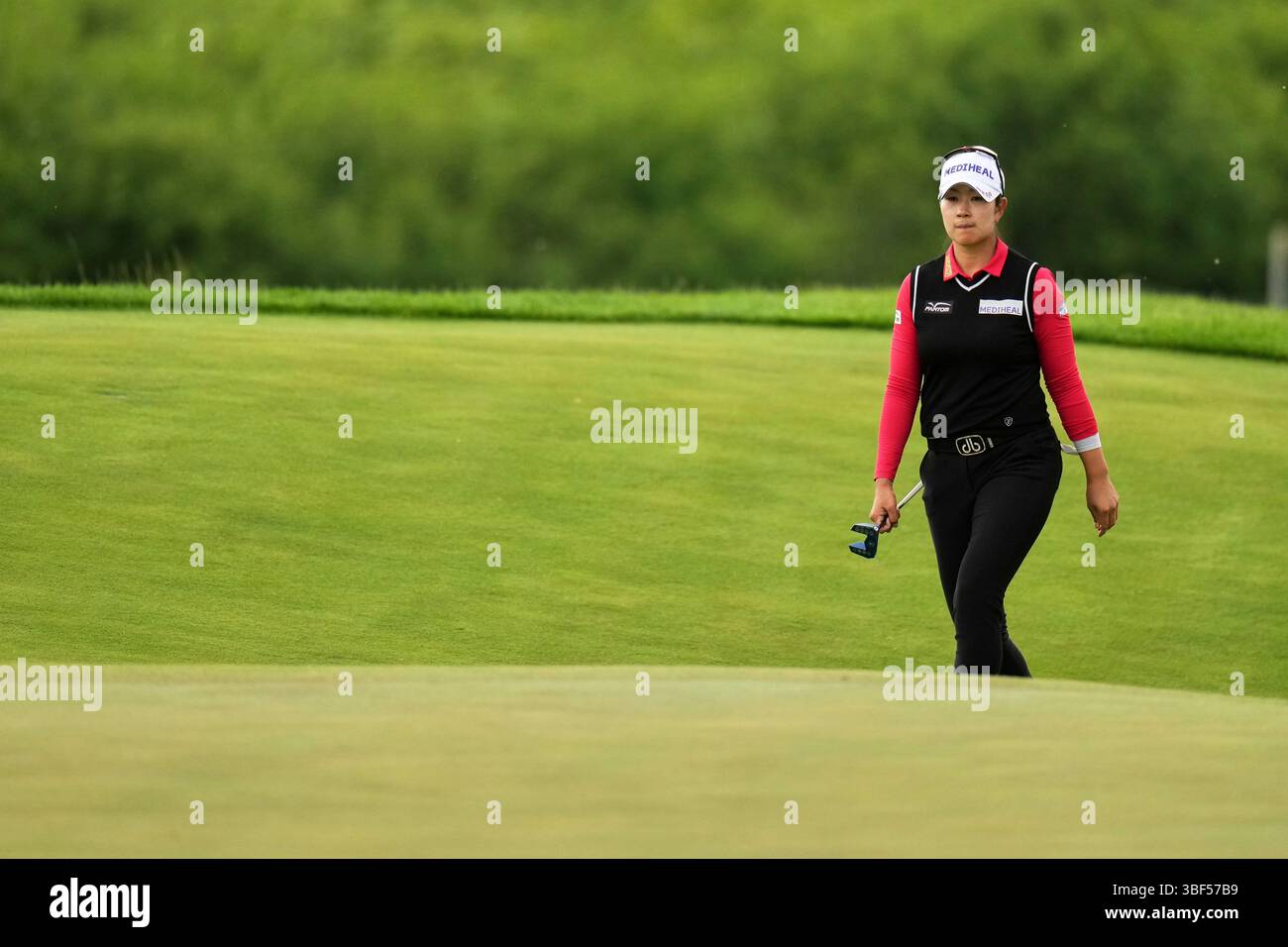 A Lim Kim, of South Korea, walks to the 16th green during the second ...
