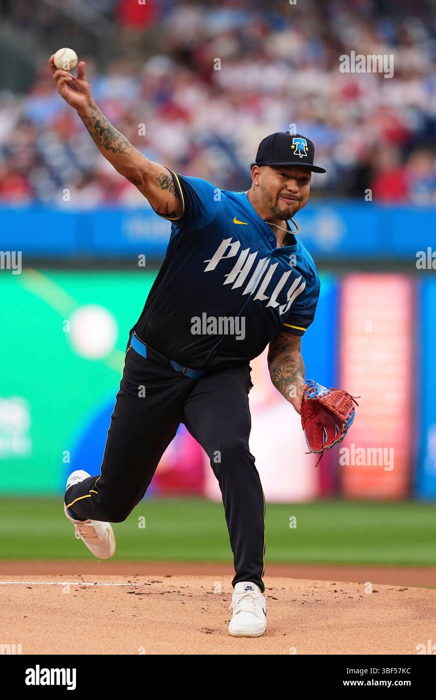 Philadelphia Phillies' Taijuan Walker pitches during the first inning ...