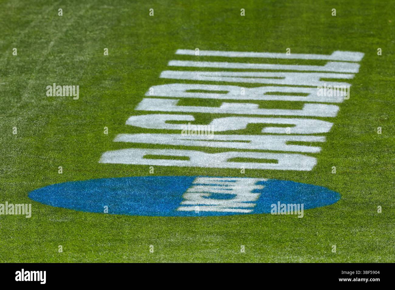 May 30, 2025: Freshly painted NCAA Baseball logo appears along the ...