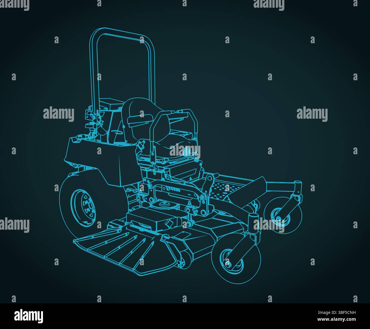 Zero turn riding mower Stock Vector Images - Alamy