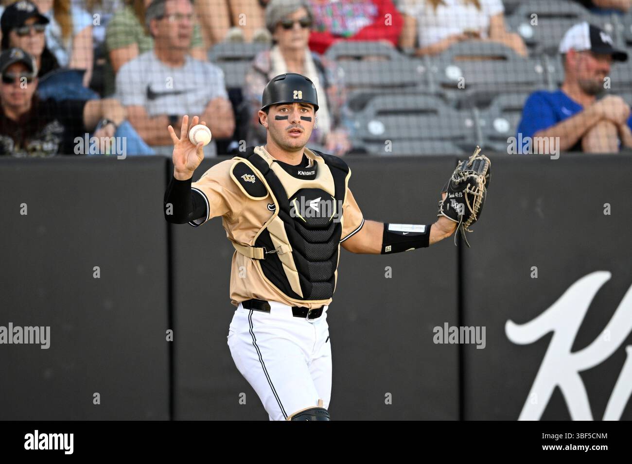 Central Florida catcher Dylan King (28) during an NCAA college baseball ...
