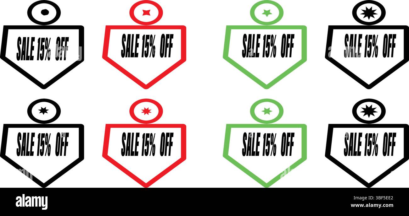 Modern sale label tag vector design in clean layout for shopping offers ...