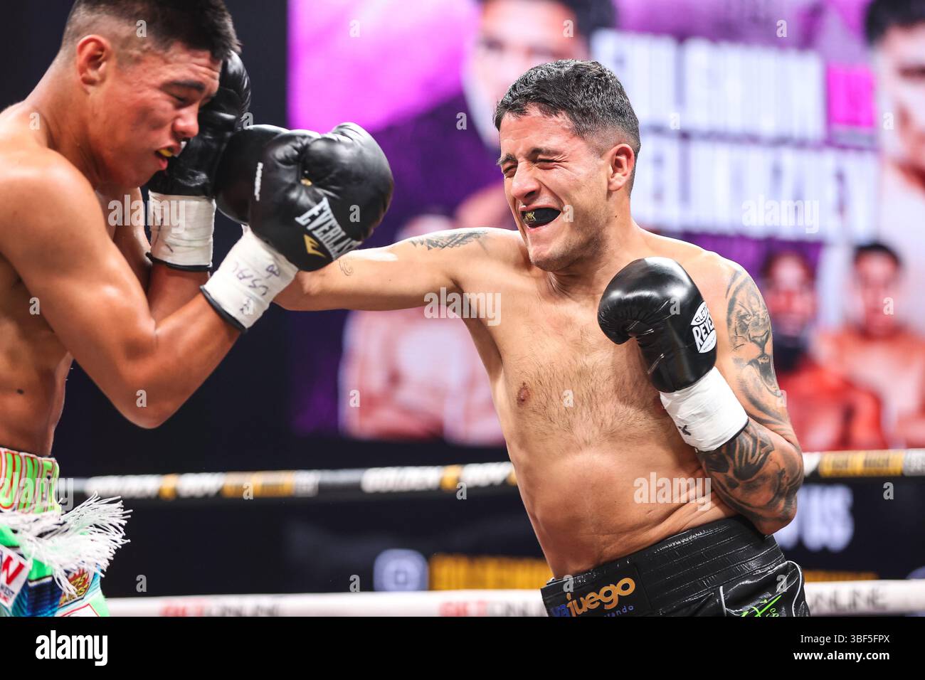 May 30, 2025: (R-L) Lightweight Camilo Rodriguez punches Daniel Garcia ...