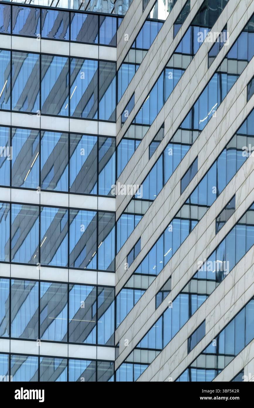 Glass facade of a modern building. Construction and rental housing ...