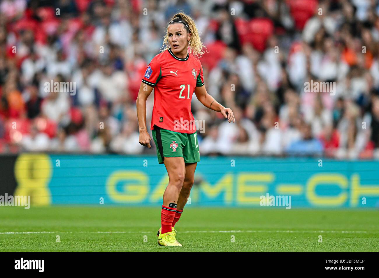 Ana Capeta (21 Portugal) looks on during the UEFA Women's Nations ...