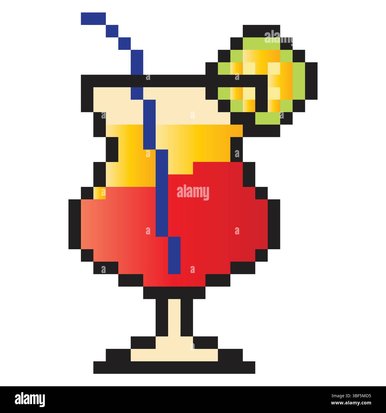 Cocktail in pixel art style Stock Vector Image & Art - Alamy