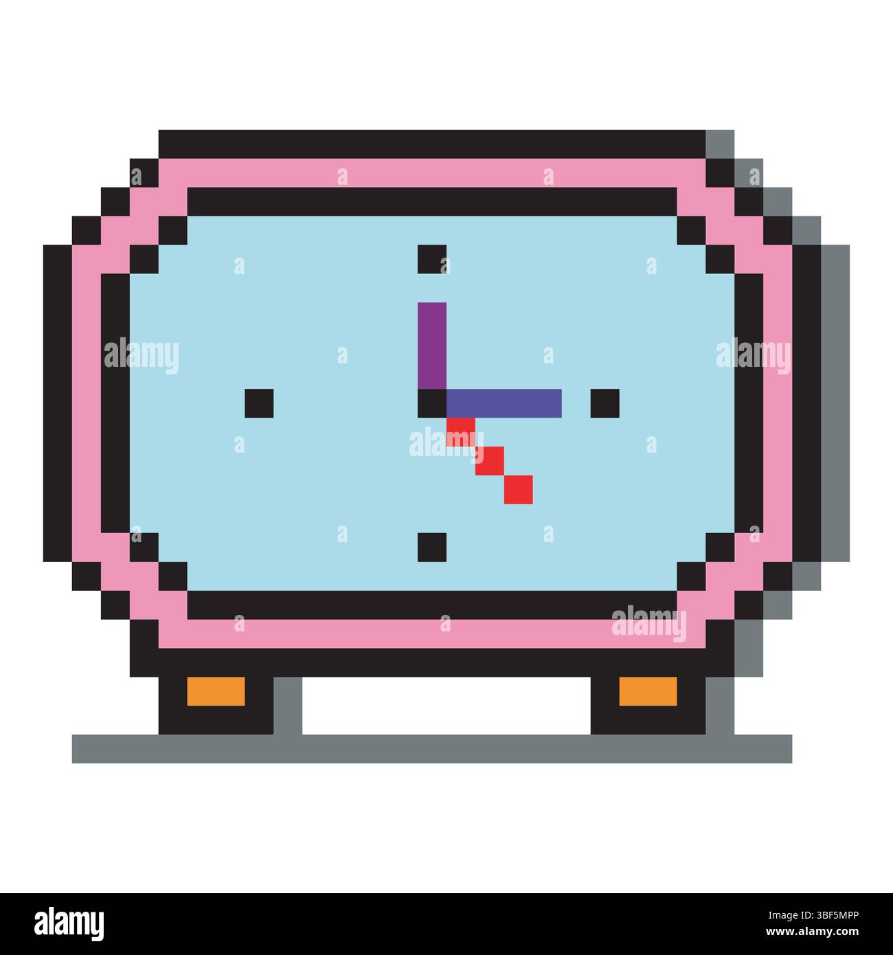 Clock in pixel art style Stock Vector Image & Art - Alamy