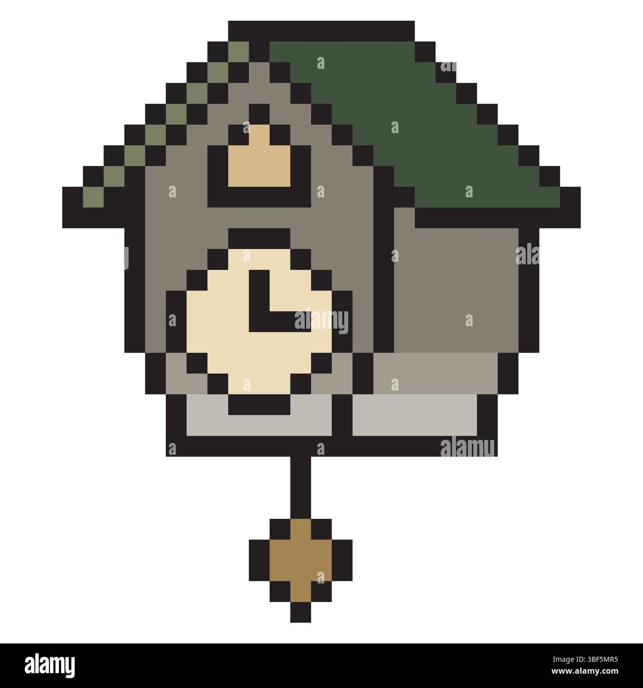 Wall clock in old Stock Vector Images - Alamy